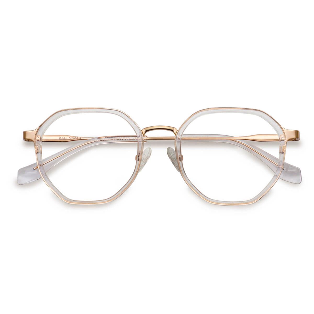 14085 Round Square Geometric Clear Eyeglasses Frames | Leoptique