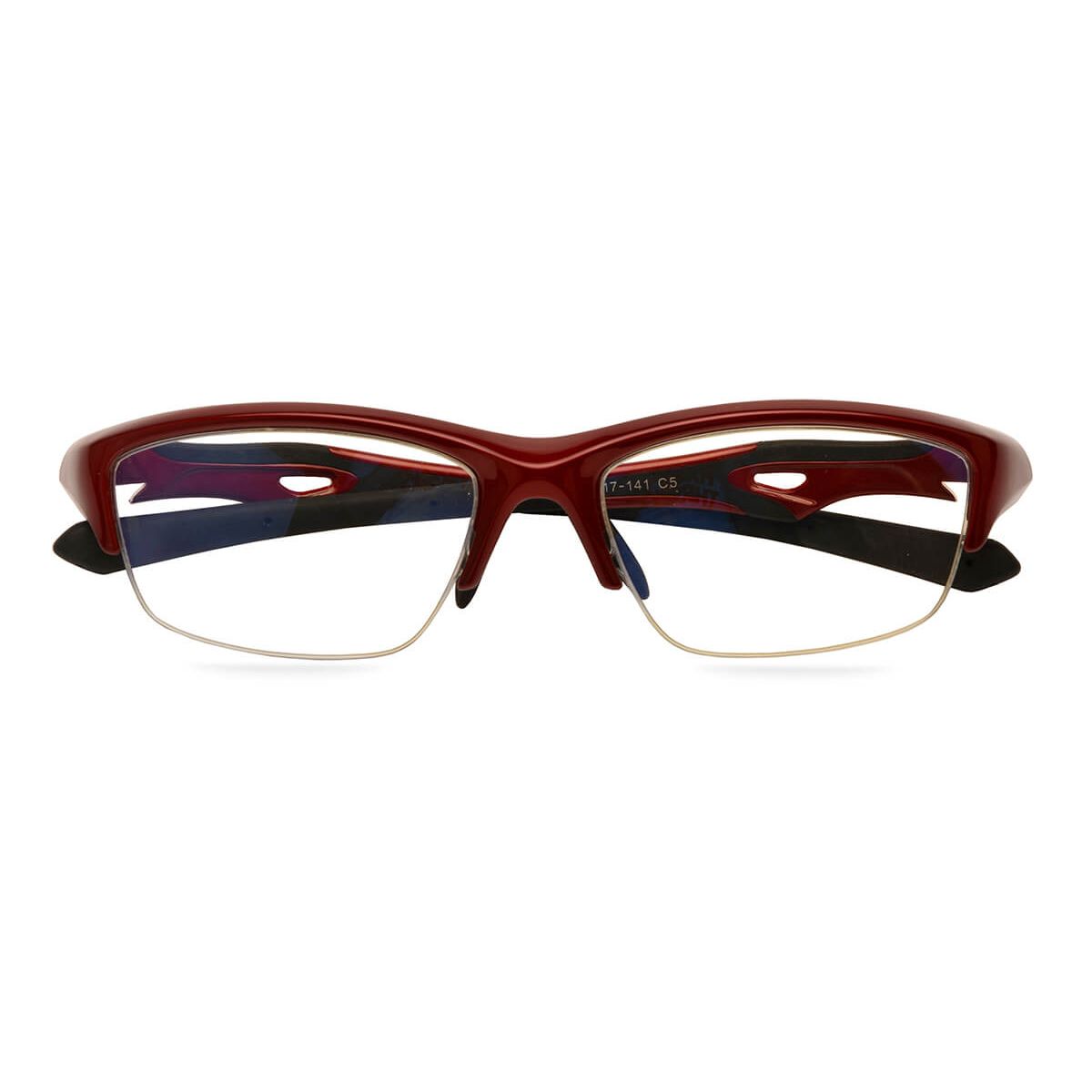 SPORTY GLASSES 18021 Sport Red Eyeglasses Frames | Leoptique