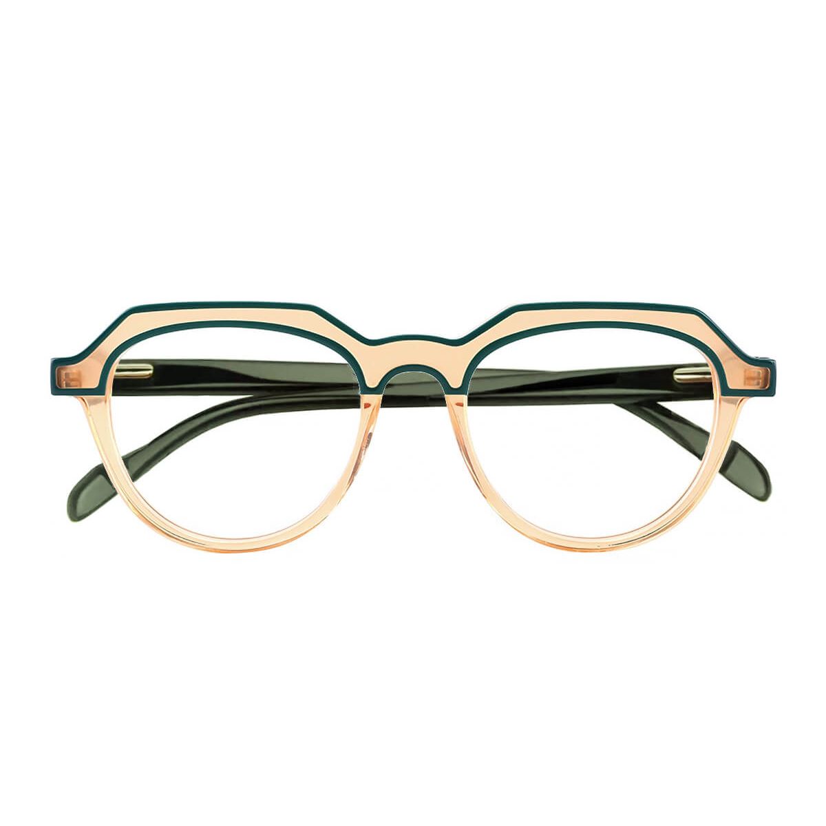 21241 Round Oval Orange Eyeglasses Frames | Leoptique