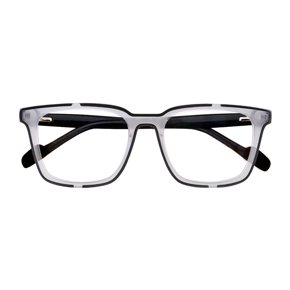 21248 Oval Rectangle Wayfarer Black Eyeglasses Frames | Leoptique