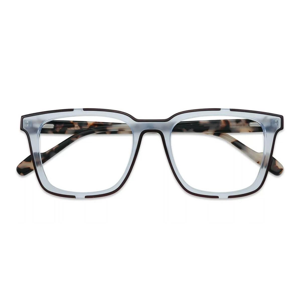 21248 Oval Rectangle Wayfarer Brown Eyeglasses Frames | Leoptique