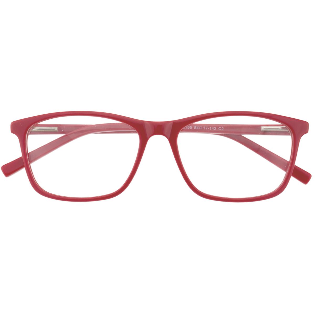 2155 Rectangle Red Eyeglasses Frames | Leoptique