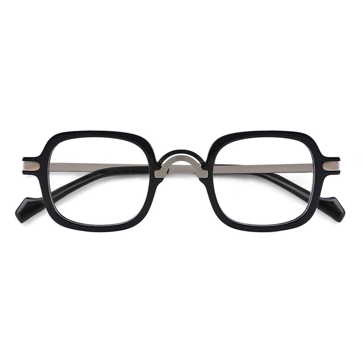 22215 Rectangle Square Black Eyeglasses Frames | Leoptique