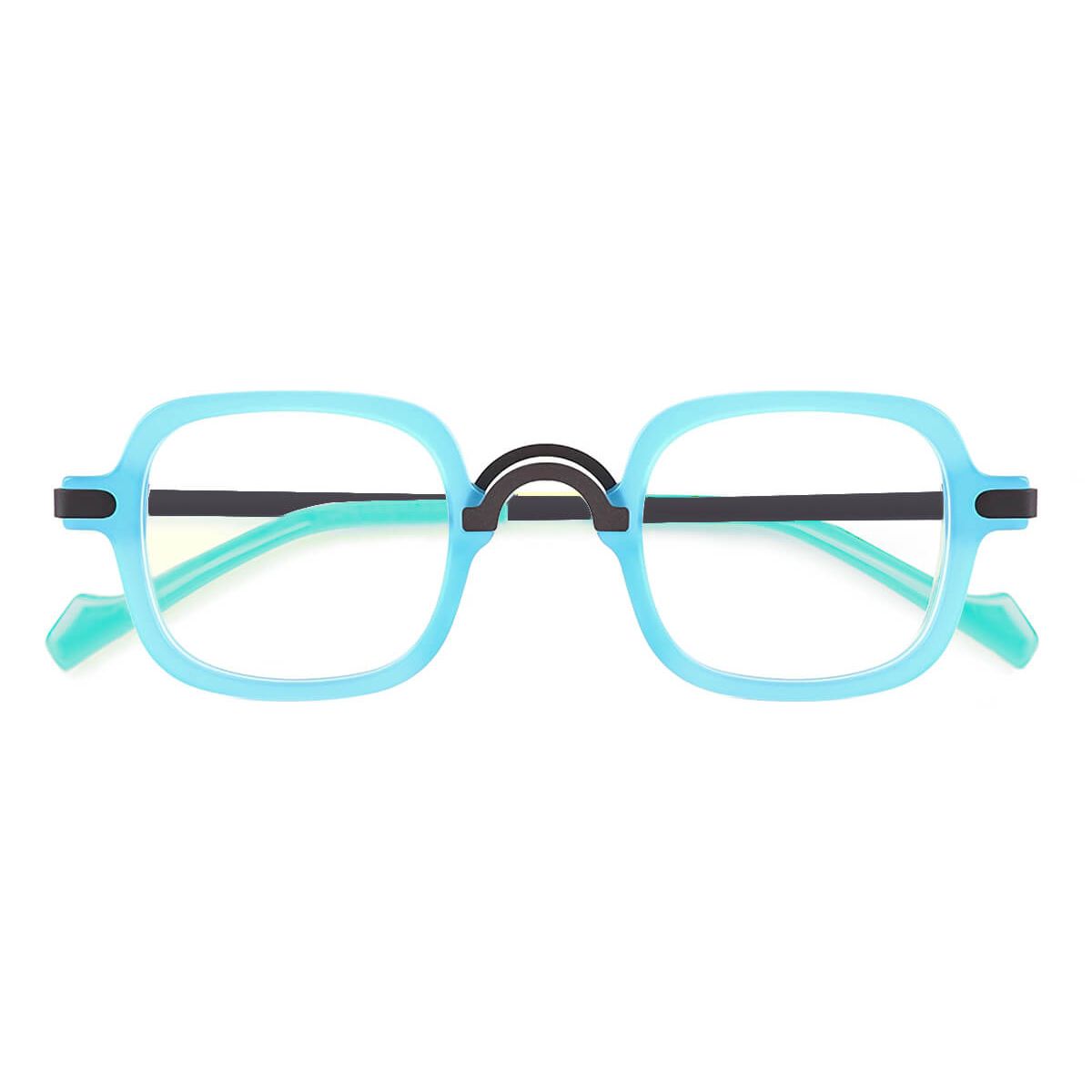 22215 Rectangle Square Gray Eyeglasses Frames | Leoptique
