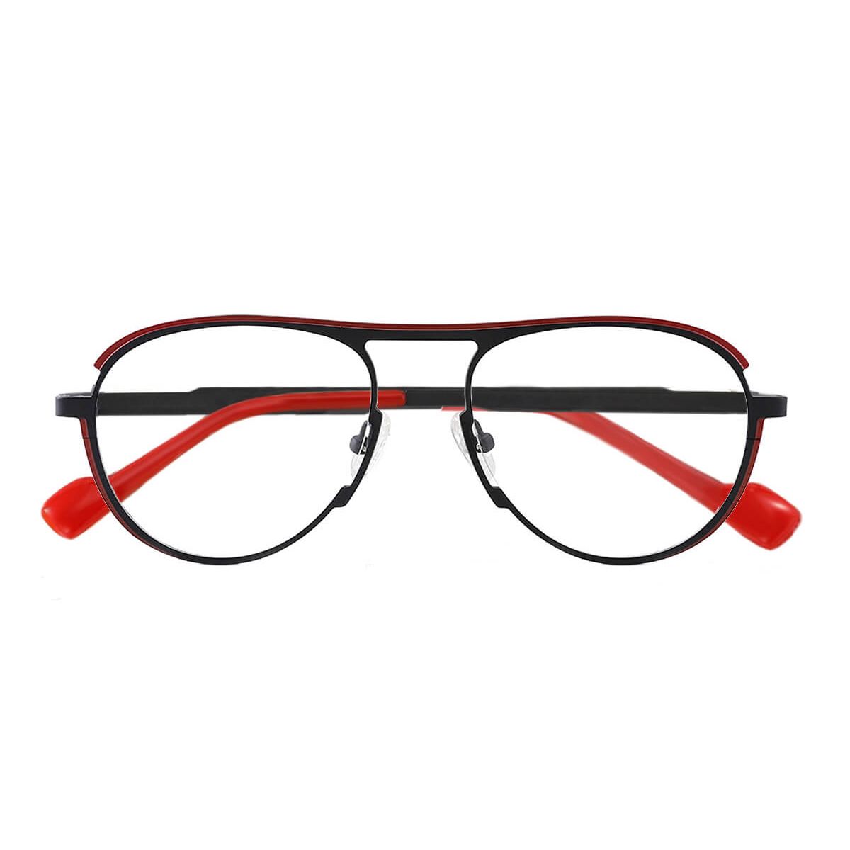 23211 Aviator Red Eyeglasses Frames | Leoptique