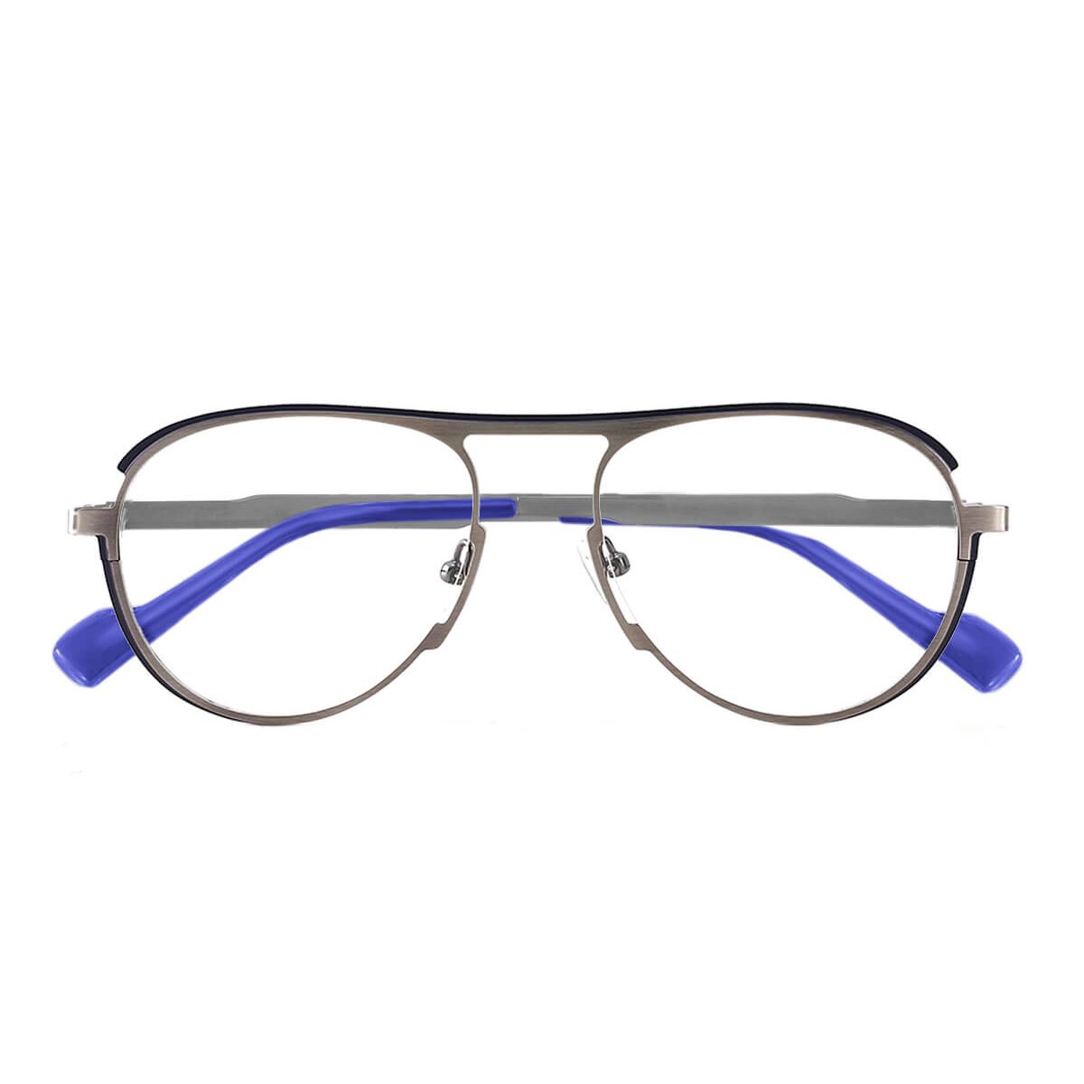 23211 Aviator Gray Eyeglasses Frames | Leoptique
