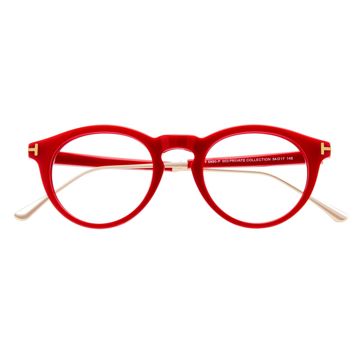 5890P Round Oval Red Eyeglasses Frames | Leoptique