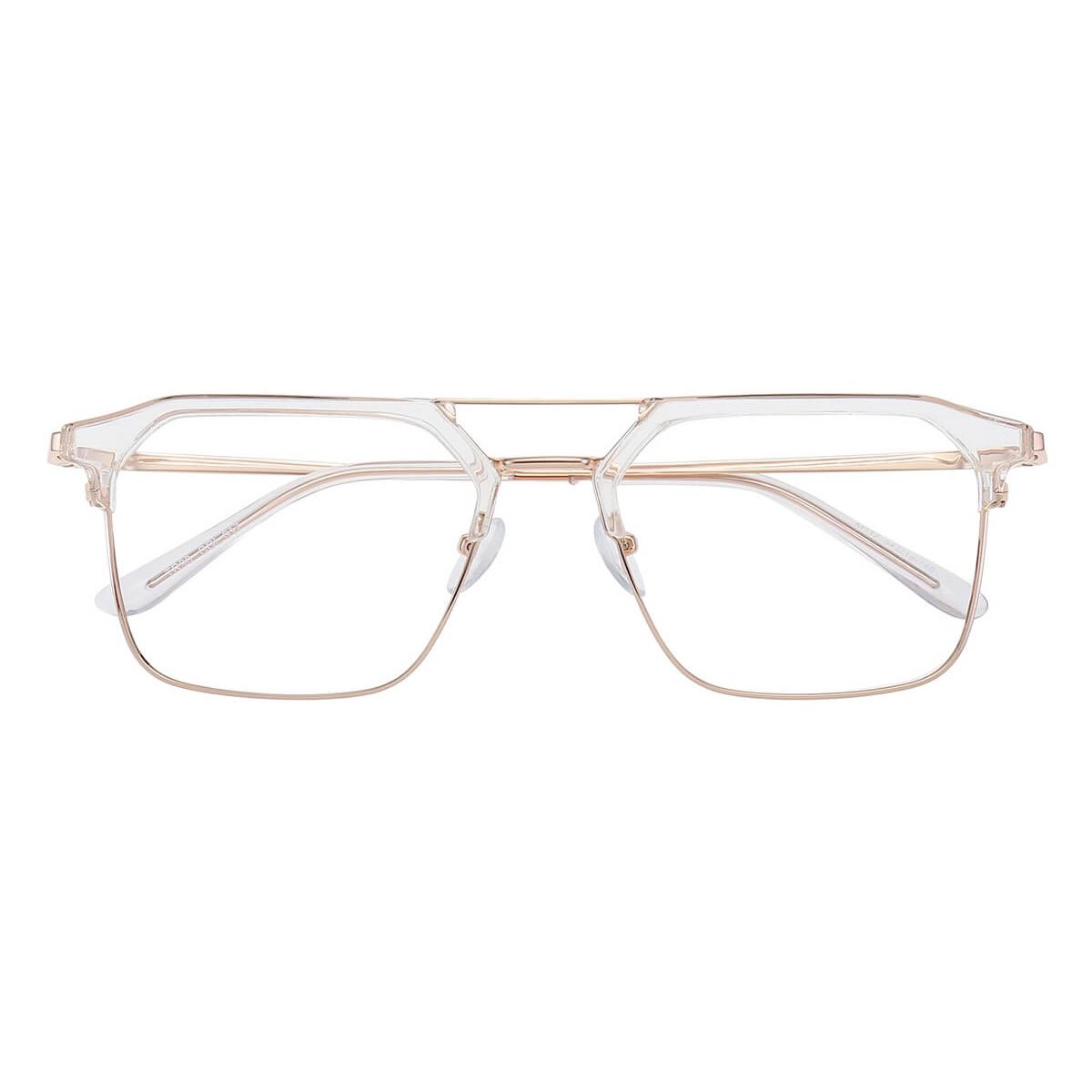 22093 Rectangle Aviator Geometric Clear Eyeglasses Frames | Leoptique