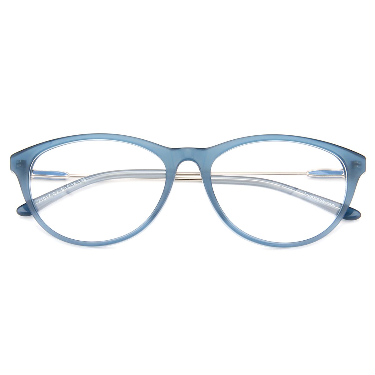71017 Oval Blue Eyeglasses Frames | Leoptique