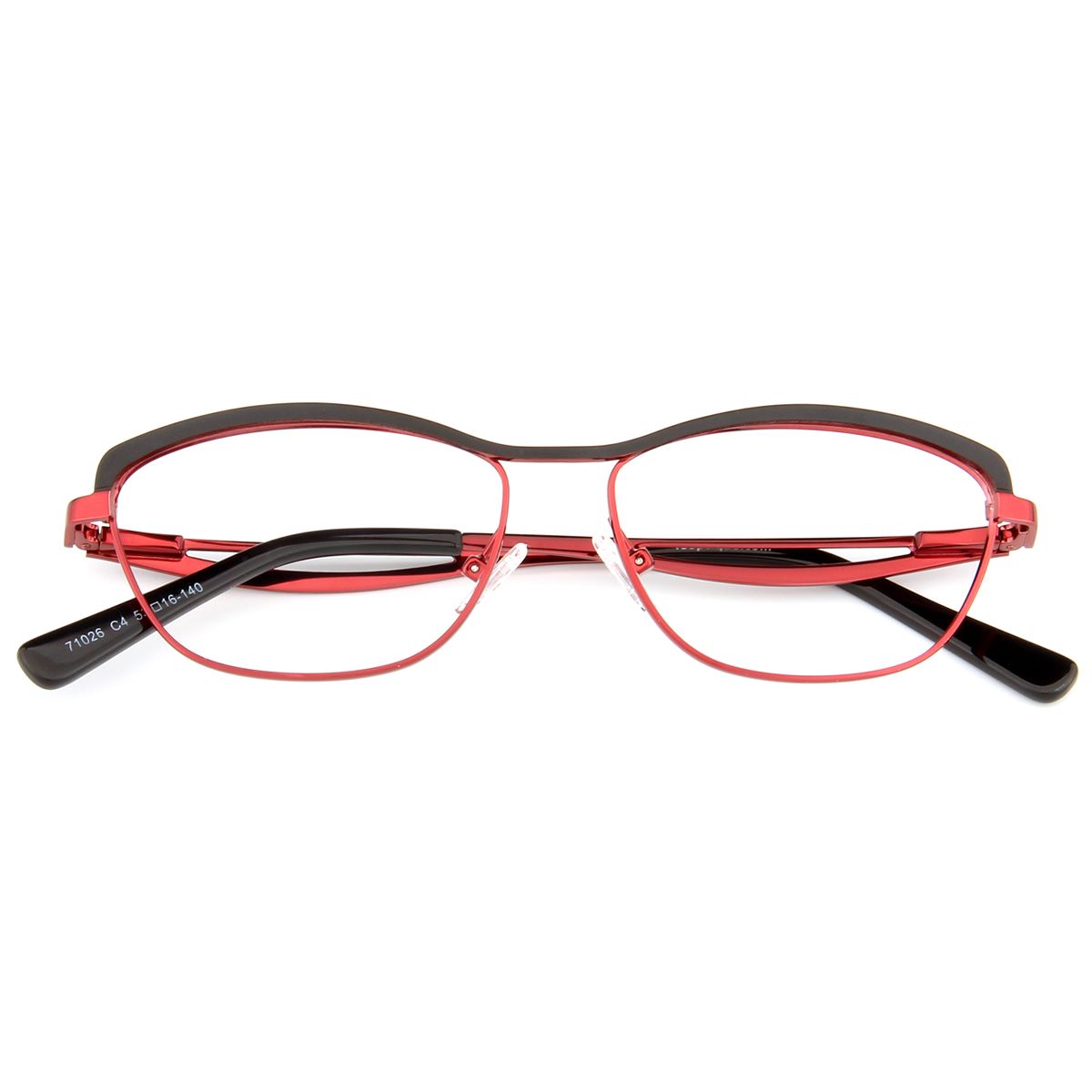 71026 Oval Browline Black Eyeglasses Frames | Leoptique