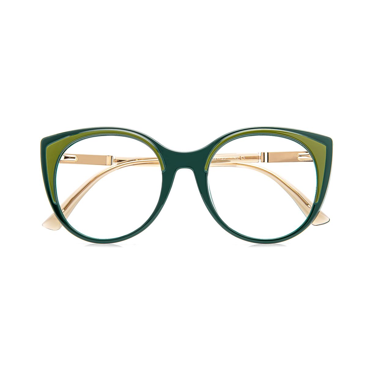 7122 Round Green Eyeglasses Frames | Leoptique