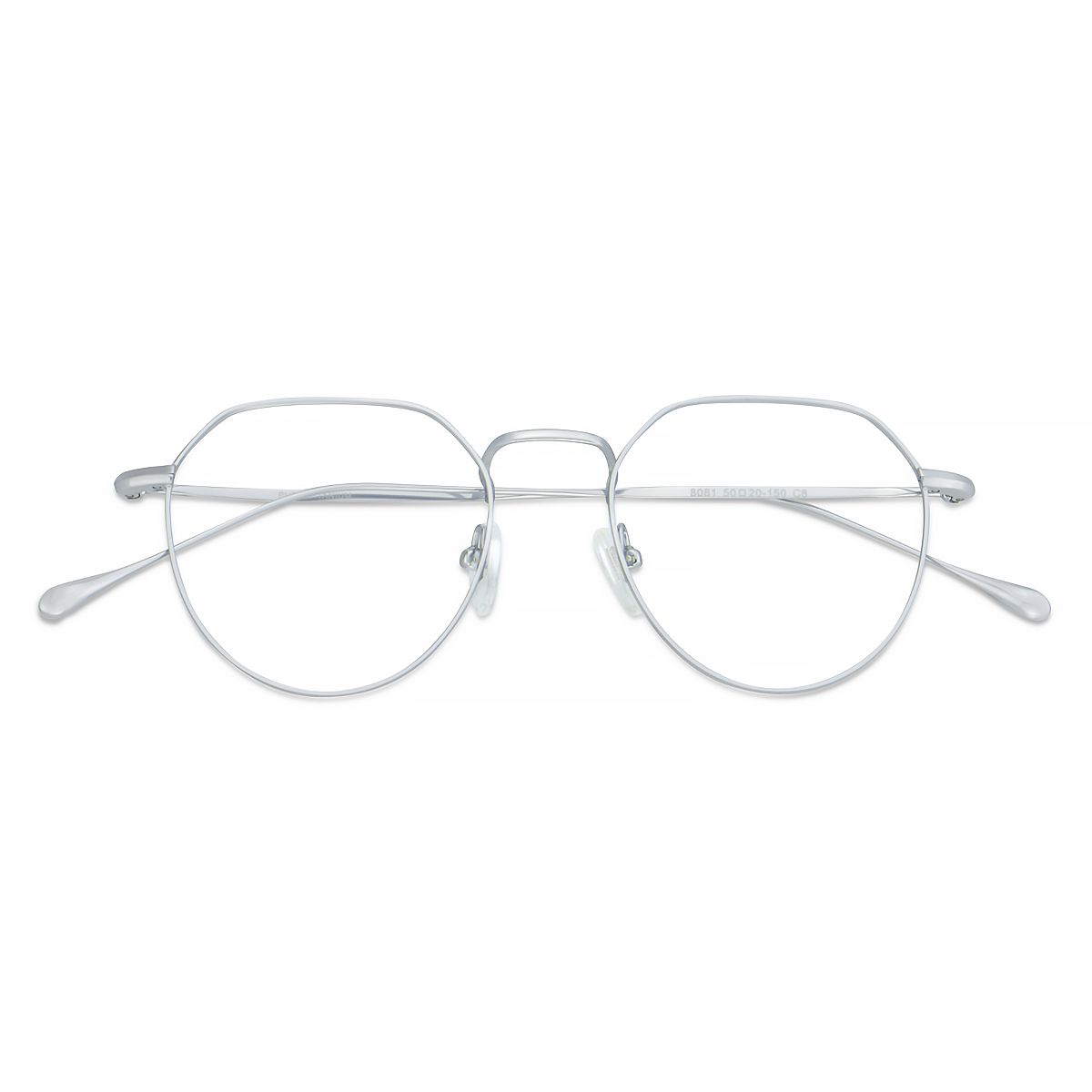 8081 Round White Eyeglasses Frames | Leoptique