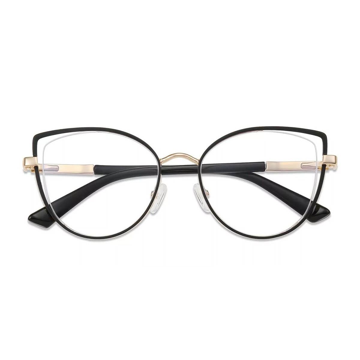 82054 Cat-eye Butterfly Black Eyeglasses Frames | Leoptique