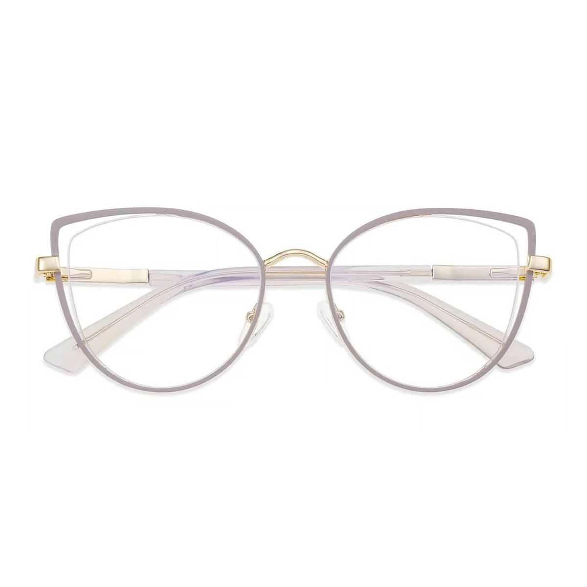 82054 Cat-eye Butterfly Gray Eyeglasses Frames | Leoptique