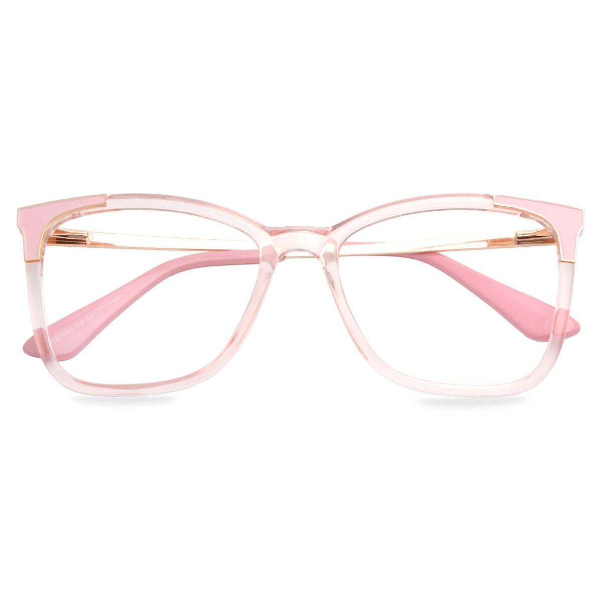 87046 Rectangle Pink Eyeglasses Frames | Leoptique