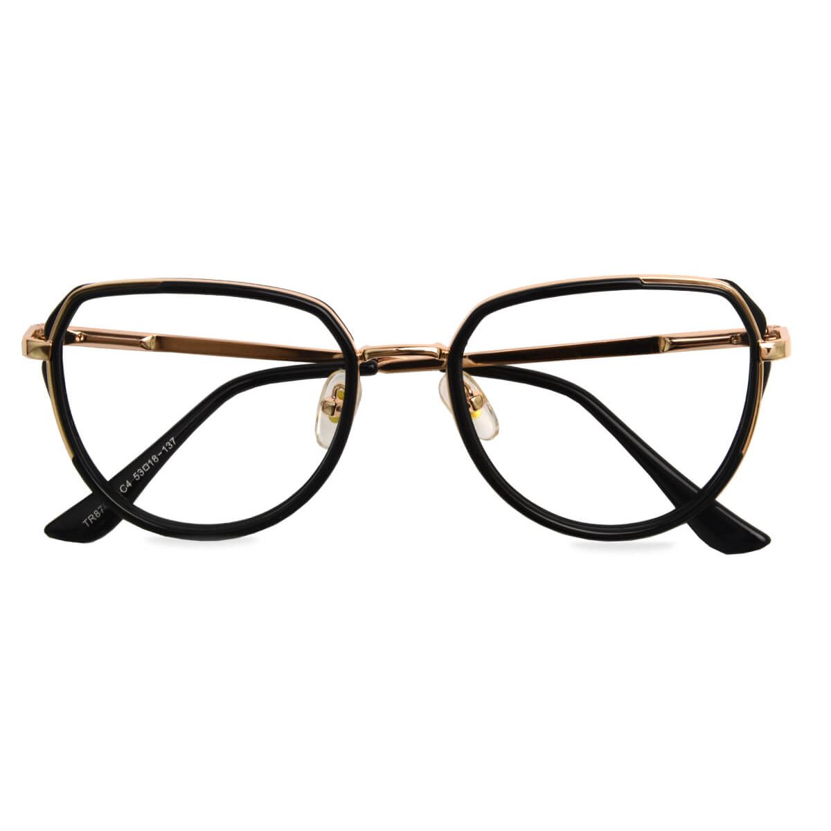 87052 Oval Black Eyeglasses Frames | Leoptique