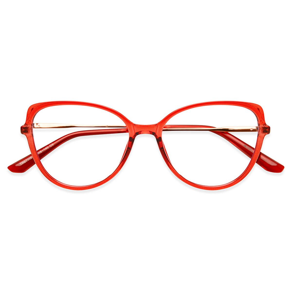 87115 Cat-eye Red Eyeglasses Frames | Leoptique