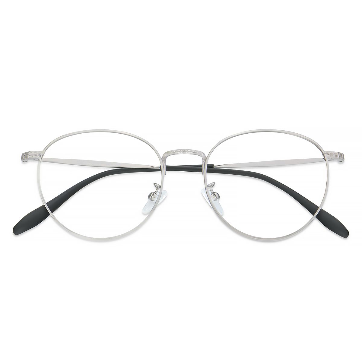 8807 Round White Eyeglasses Frames | Leoptique