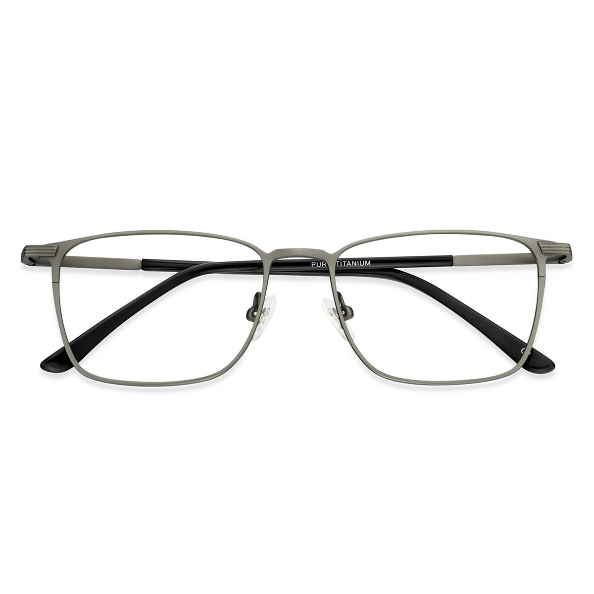 9001 Rectangle Gray Eyeglasses Frames | Leoptique