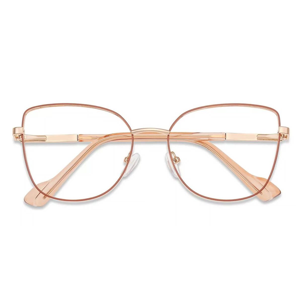 91248 Rectangle Butterfly Pink Eyeglasses Frames | Leoptique