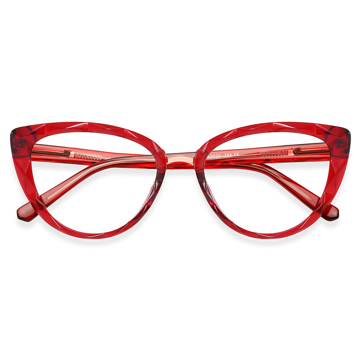 95268 Cat-eye Red Eyeglasses Frames | Leoptique