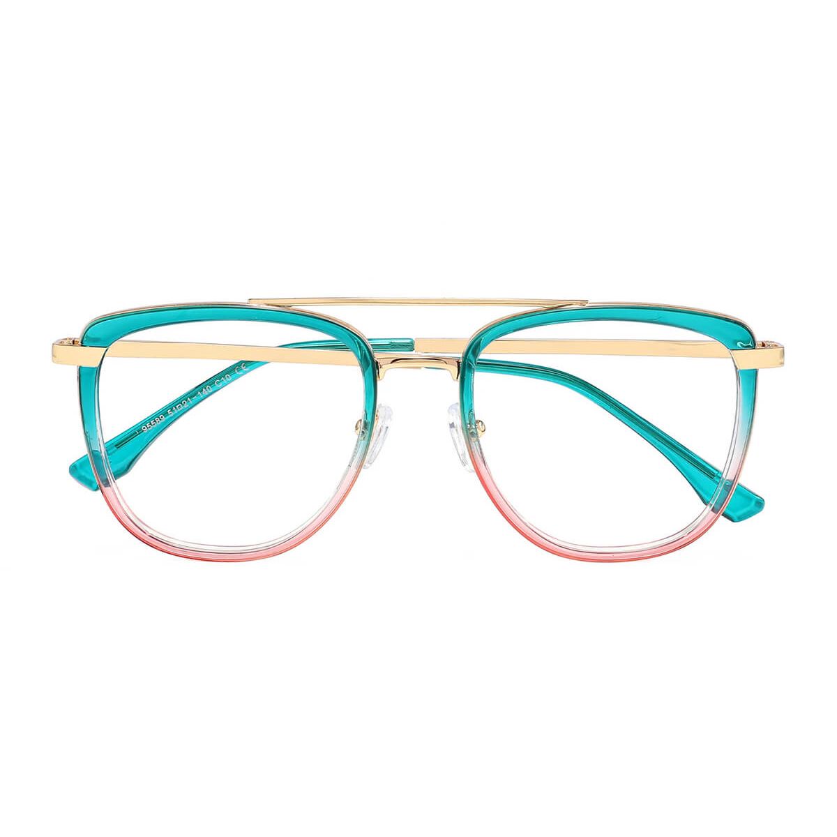 95589 Oval Aviator Pink Eyeglasses Frames | Leoptique