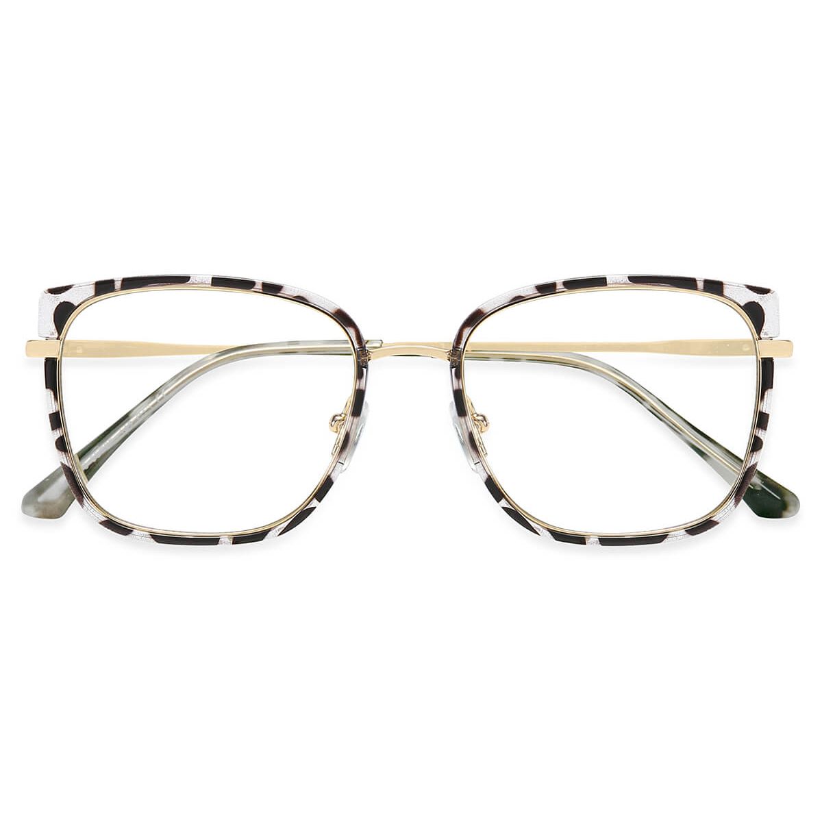 95618 Rectangle Tortoise Eyeglasses Frames | Leoptique