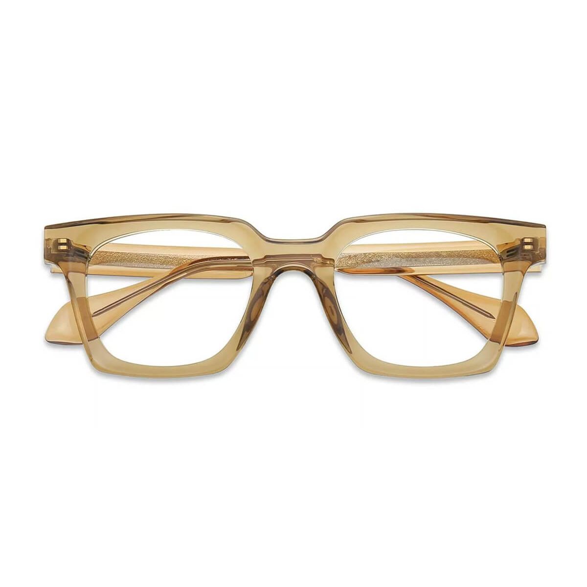 98369 Oval Rectangle Brown Eyeglasses Frames | Leoptique