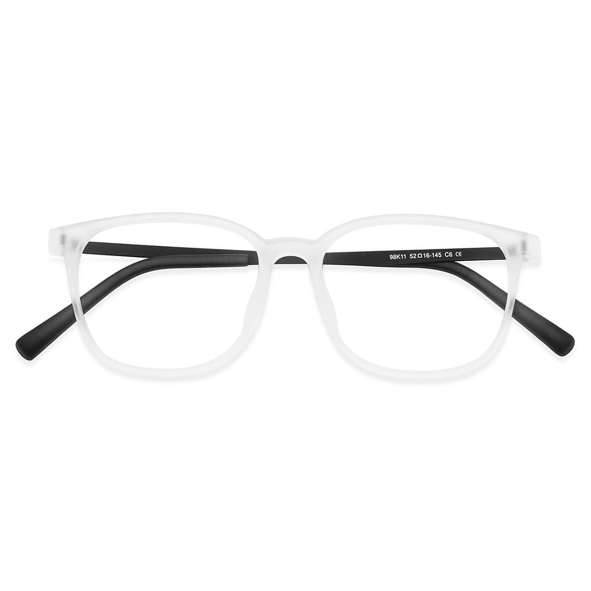 98K11 Oval White Eyeglasses Frames | Leoptique
