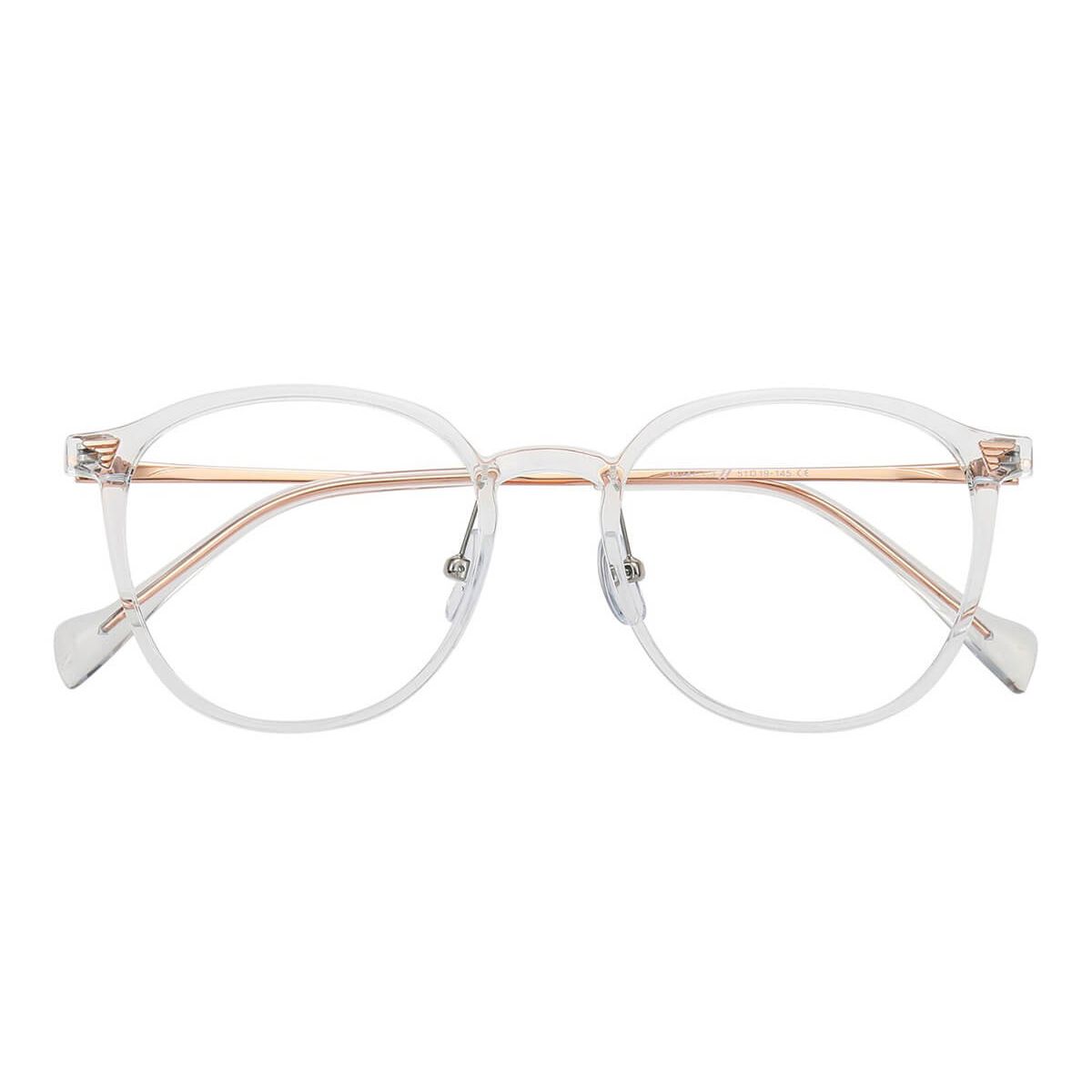 A01247 Round Oval Clear Eyeglasses Frames | Leoptique