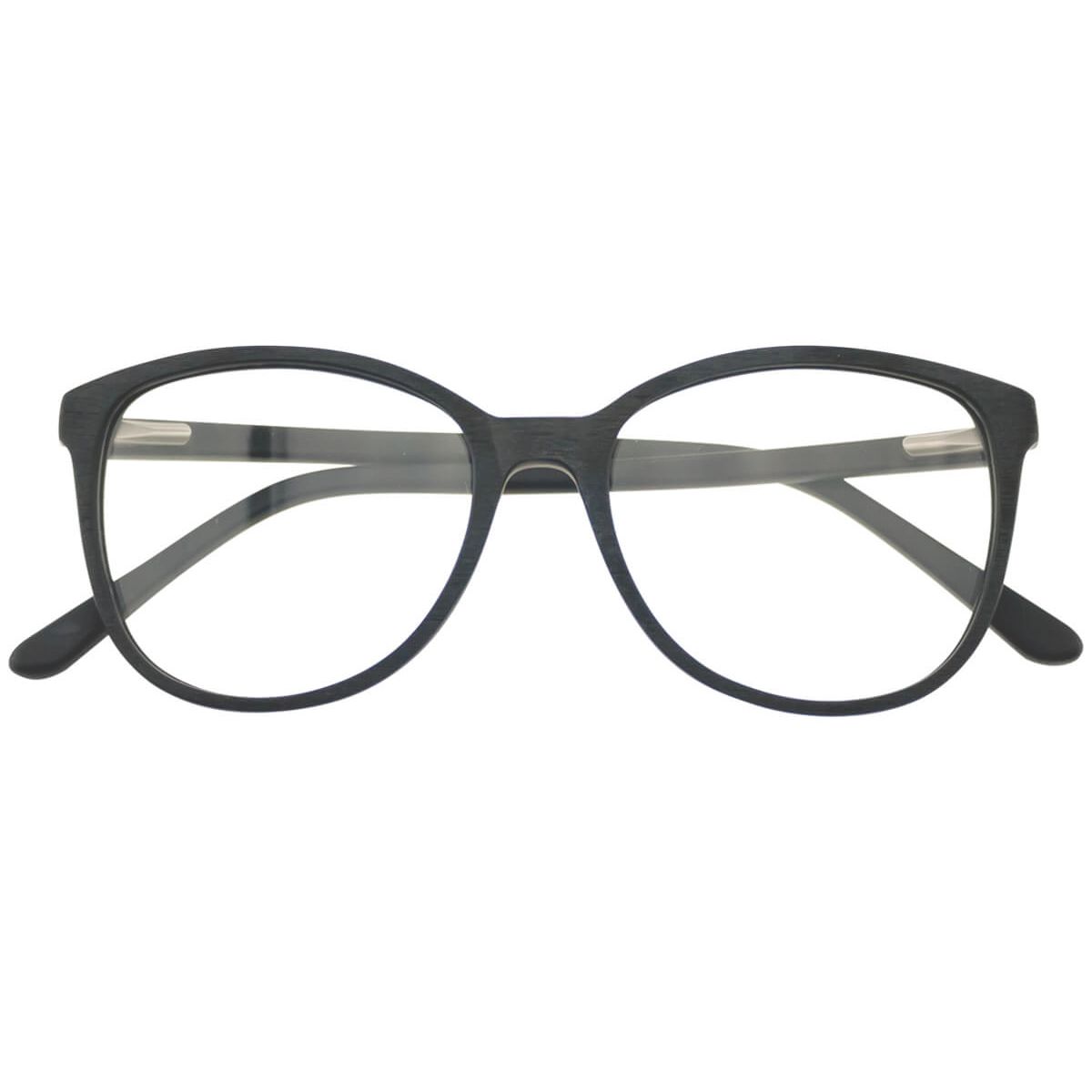 AVG-10009 Oval Black Eyeglasses Frames | Leoptique