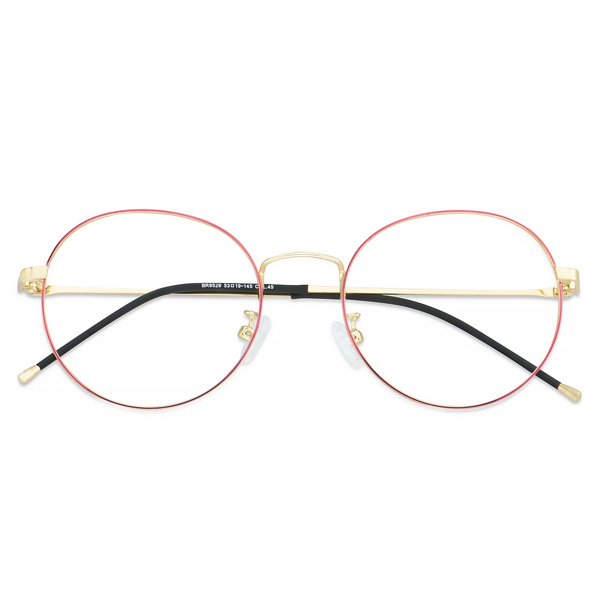 BR9529 Round Red Eyeglasses Frames | Leoptique