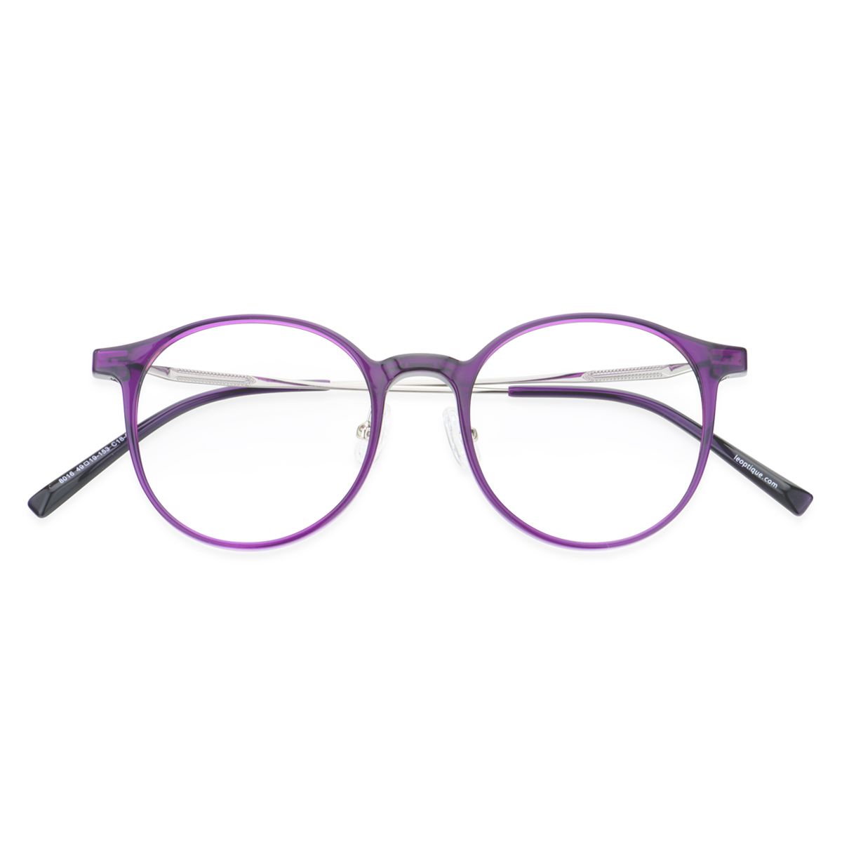 GX-8016 Round Purple Eyeglasses Frames | Leoptique