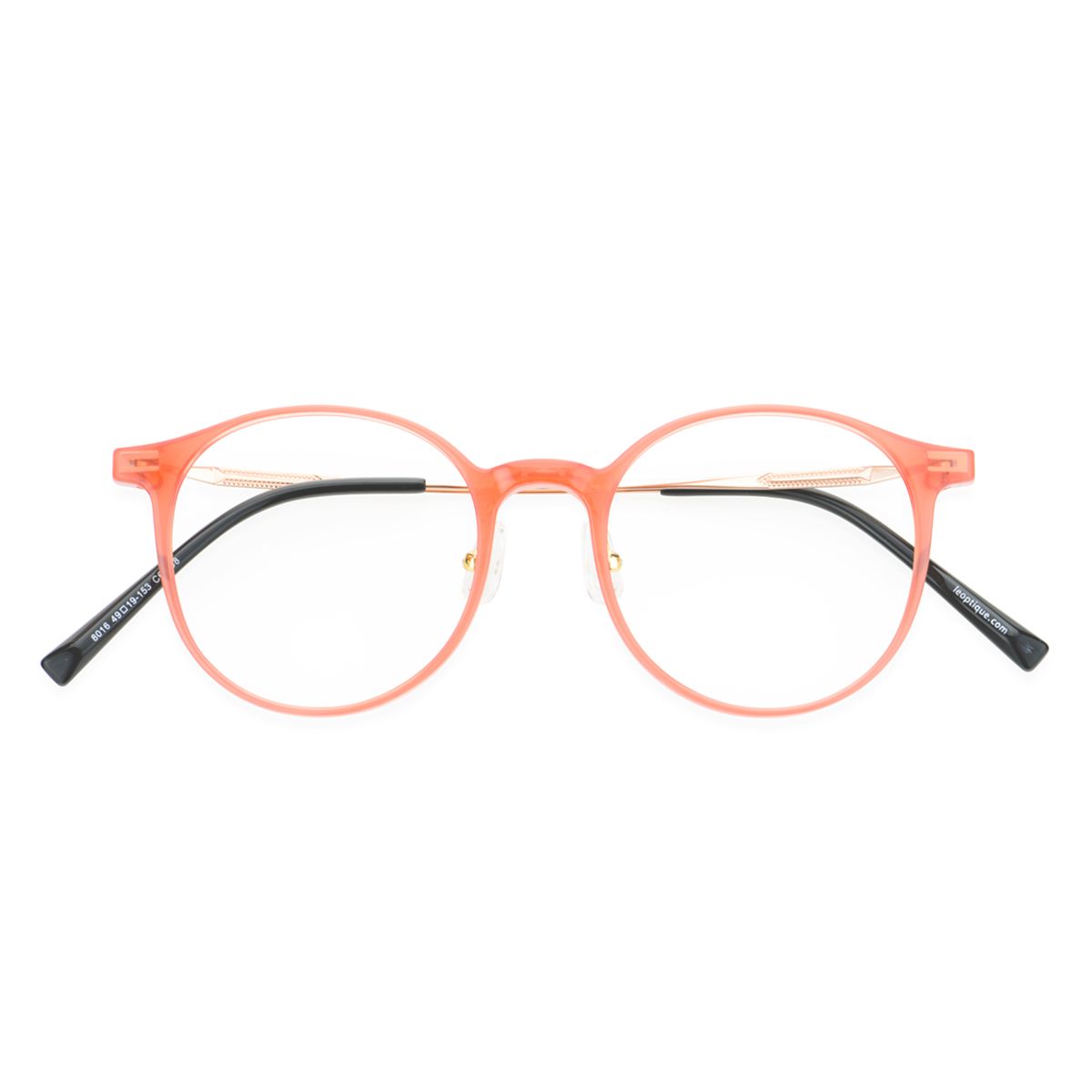 GX-8016 Round Pink Eyeglasses Frames | Leoptique