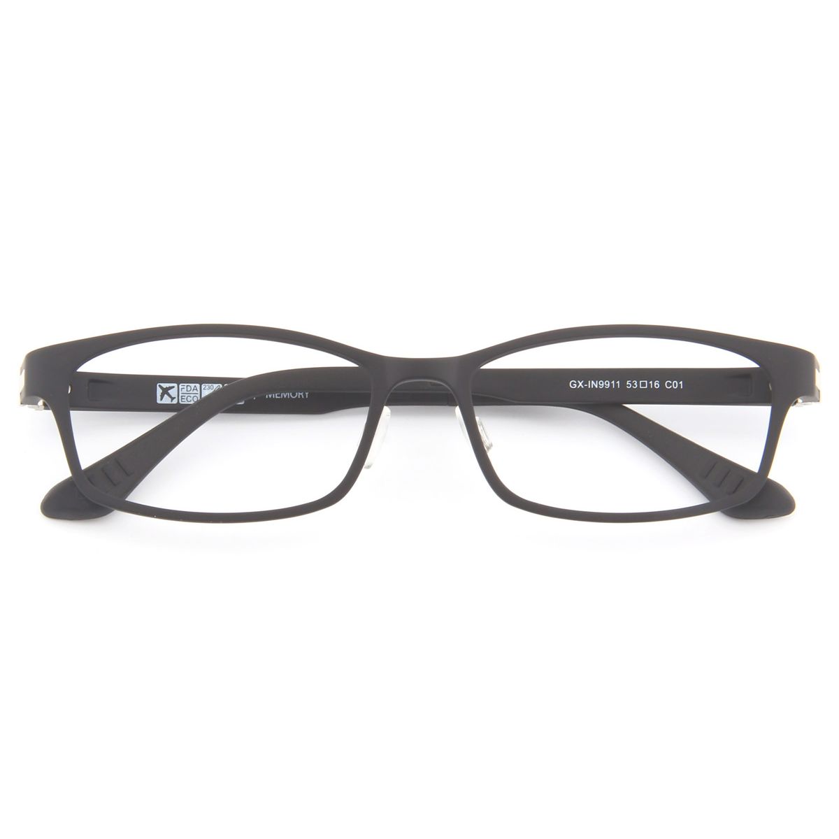 GX-IN9911 Oval Black Eyeglasses Frames | Leoptique