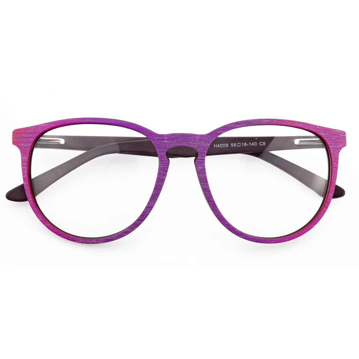 H4009 Round Purple Eyeglasses Frames | Leoptique