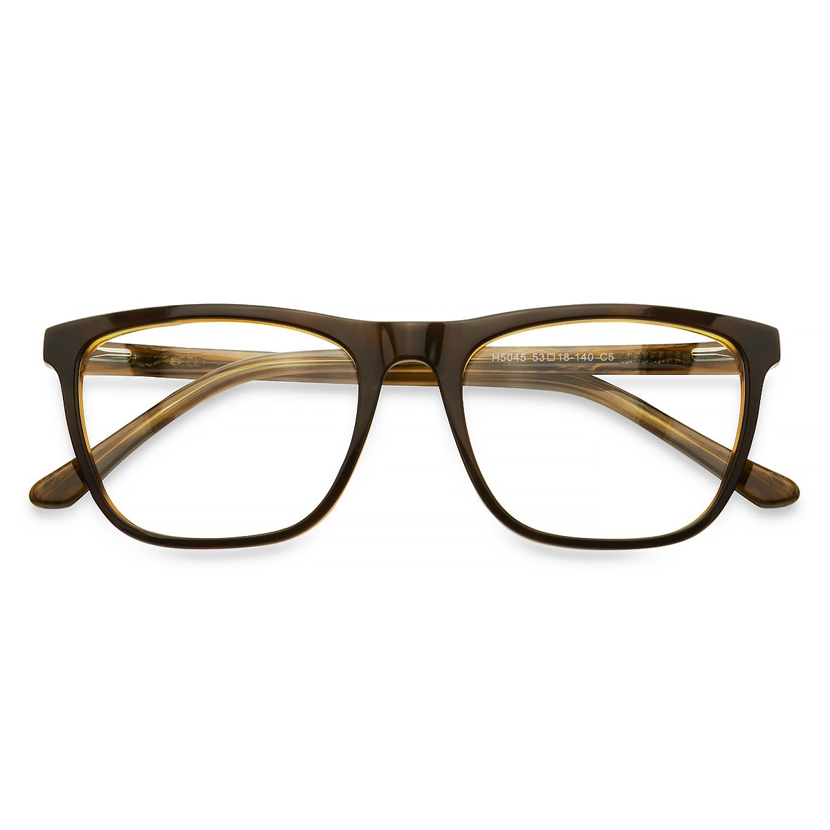 H5045 Oval Brown Eyeglasses Frames | Leoptique