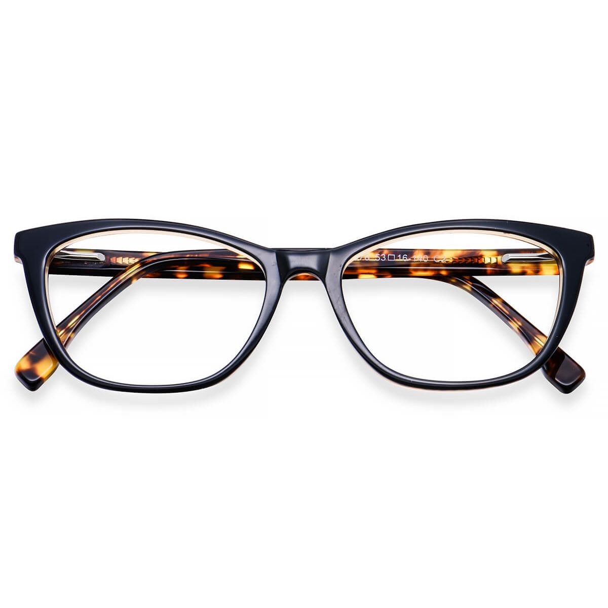 H5076 Oval Black Eyeglasses Frames | Leoptique