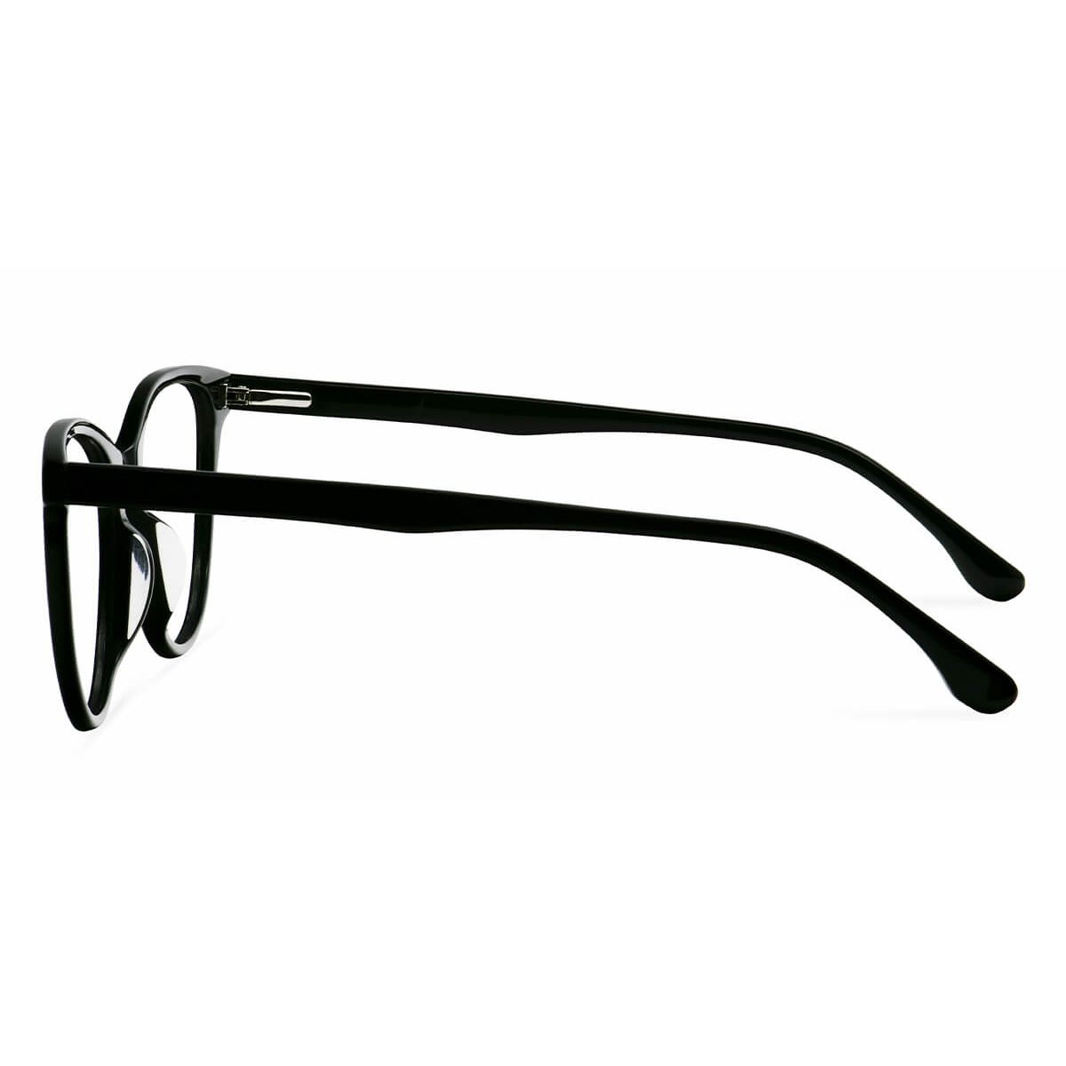 H5094 Oval Wayfarer Black Eyeglasses Frames | Leoptique