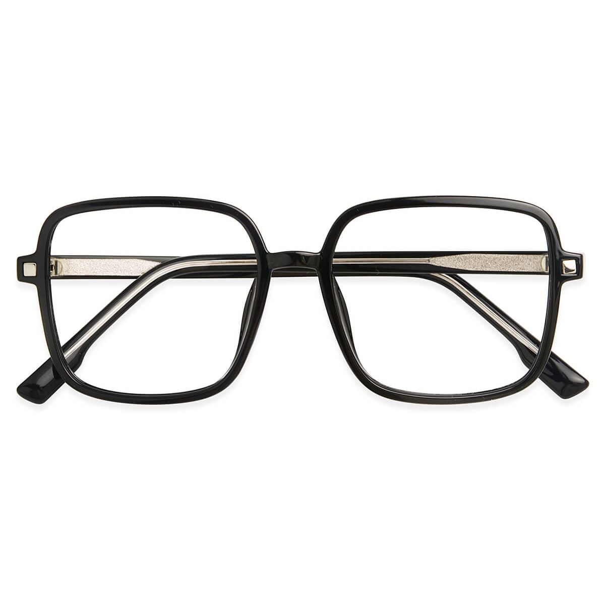 K9005 Square Black Eyeglasses Frames | Leoptique