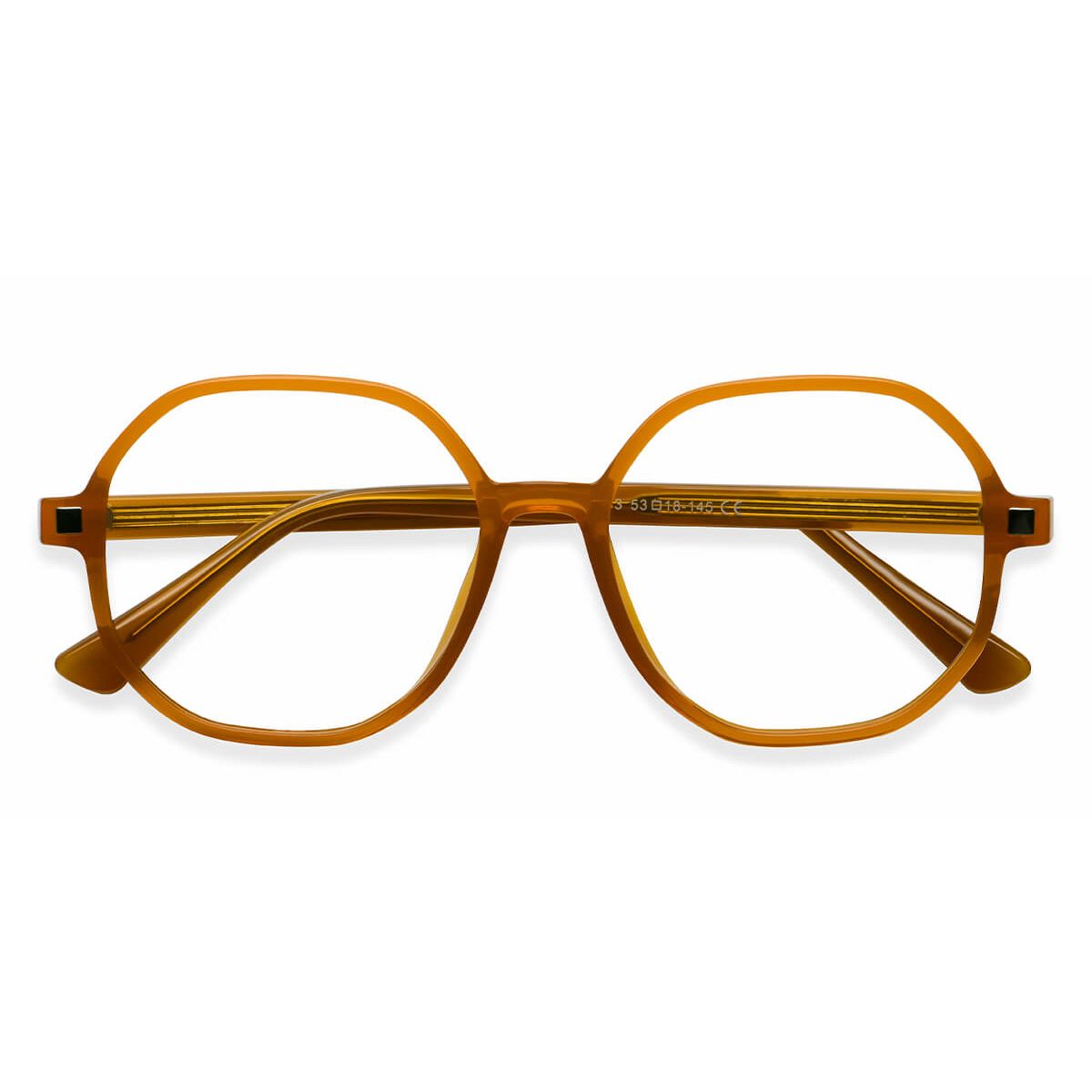 KBT98323 Round Orange Eyeglasses Frames | Leoptique