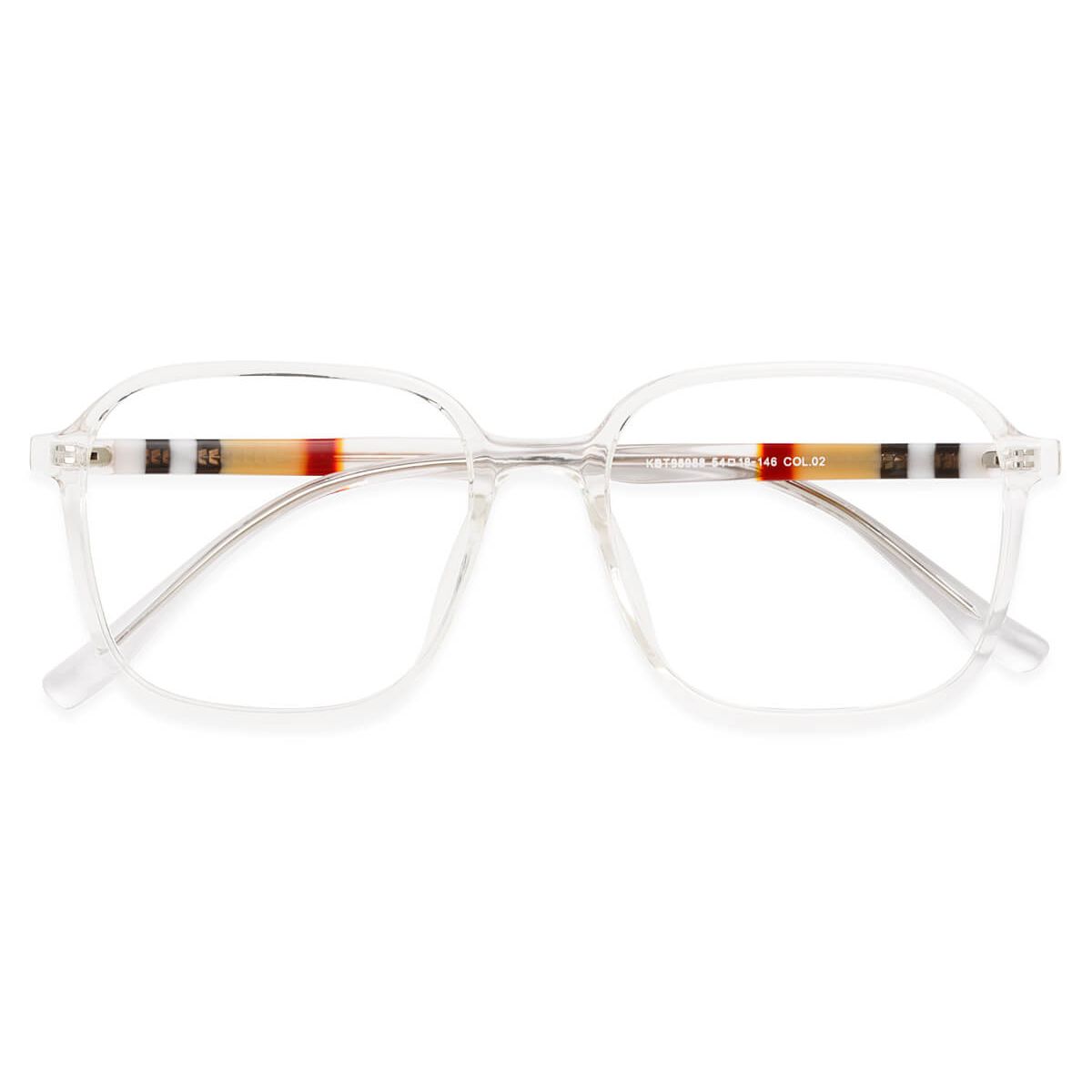 KBT98988 Square Clear Eyeglasses Frames | Leoptique