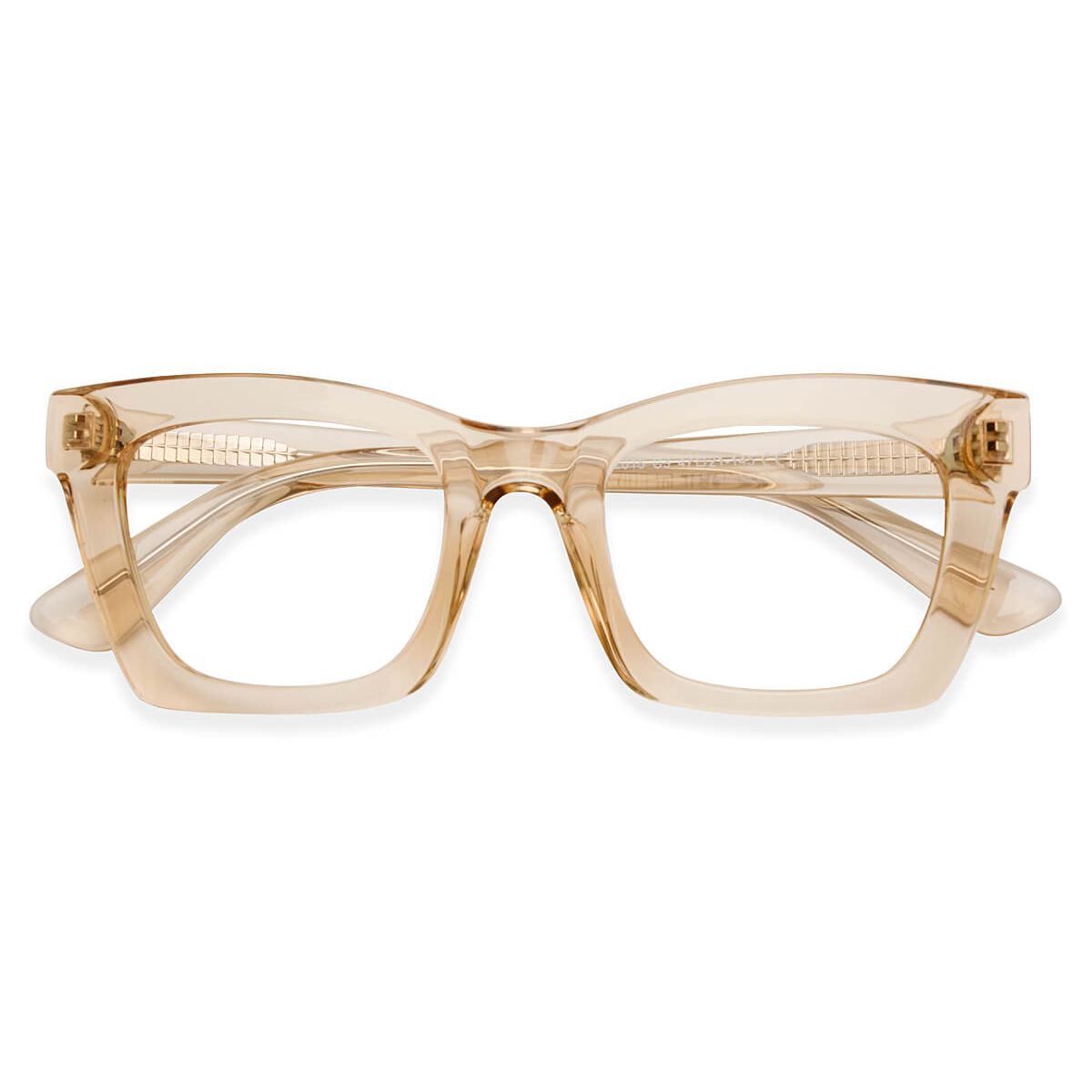 P2016 Rectangle Yellow Eyeglasses Frames | Leoptique