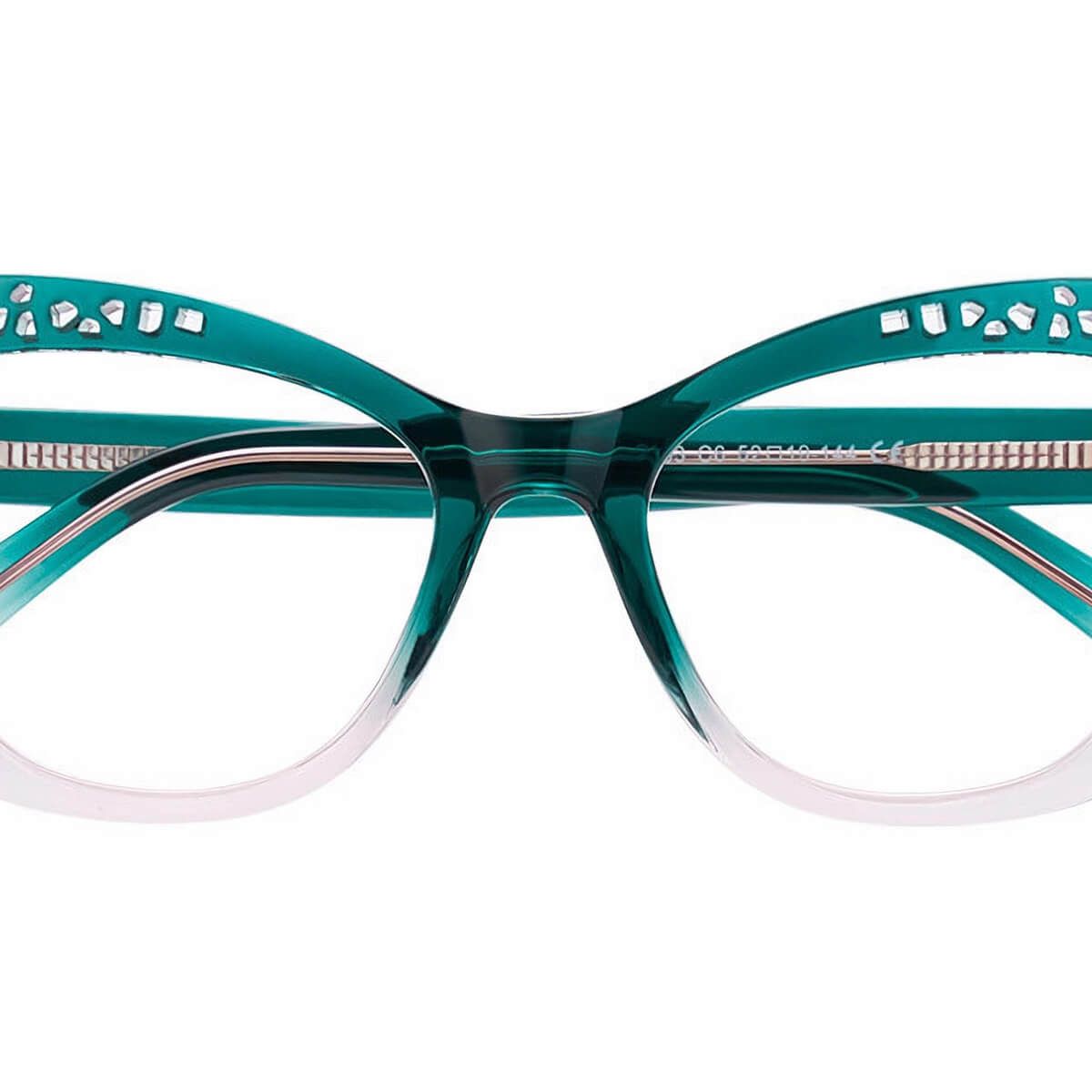 P2183 Cat-eye Butterfly Green Eyeglasses Frames | Leoptique