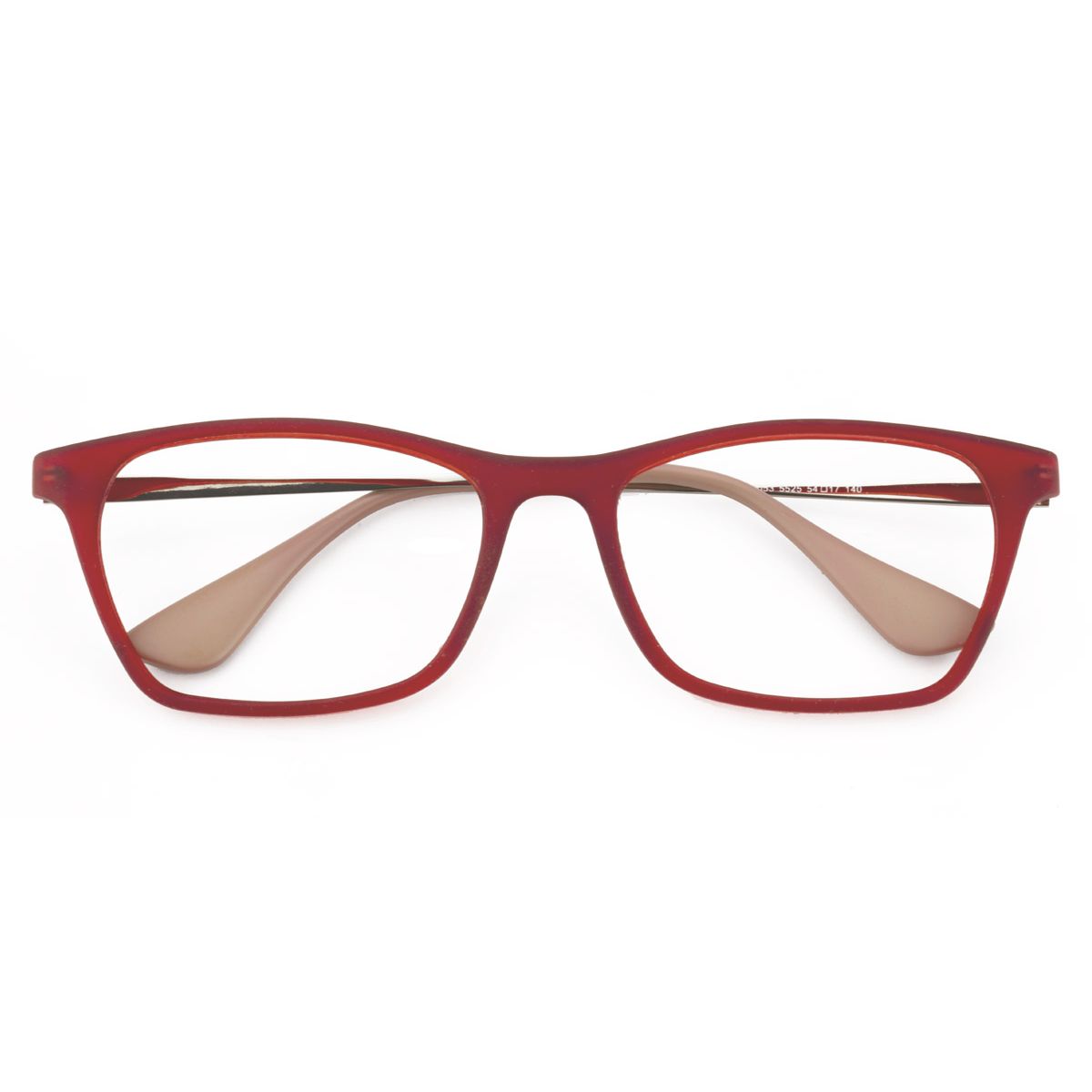 RB7053 Rectangle Red Eyeglasses Frames | Leoptique