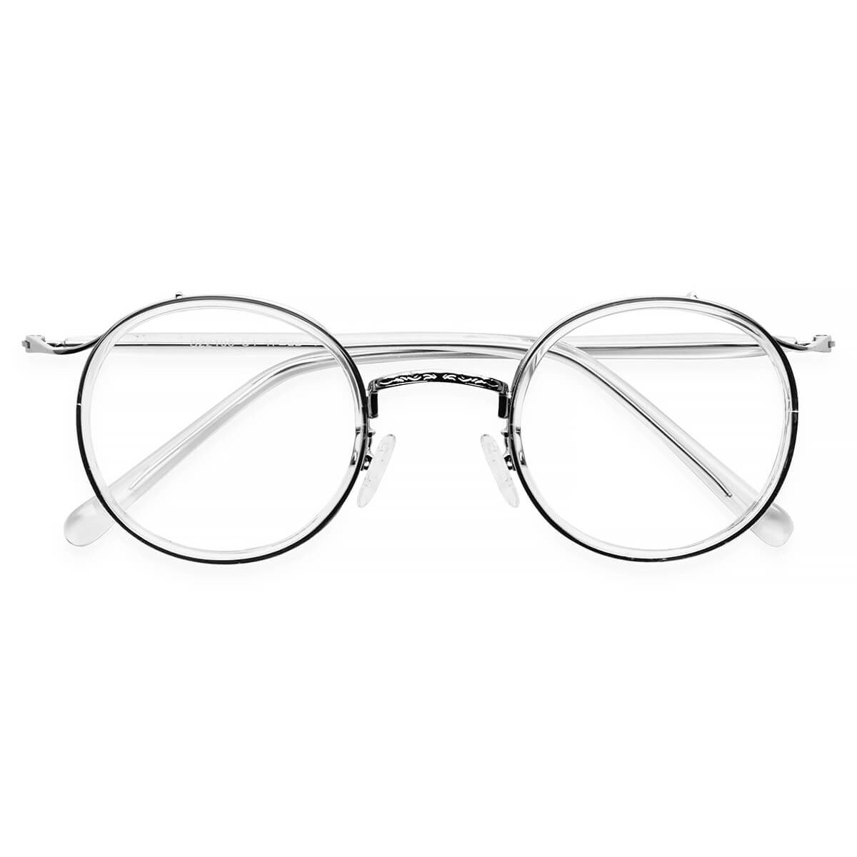 S22105 Round Clear Eyeglasses Frames | Leoptique