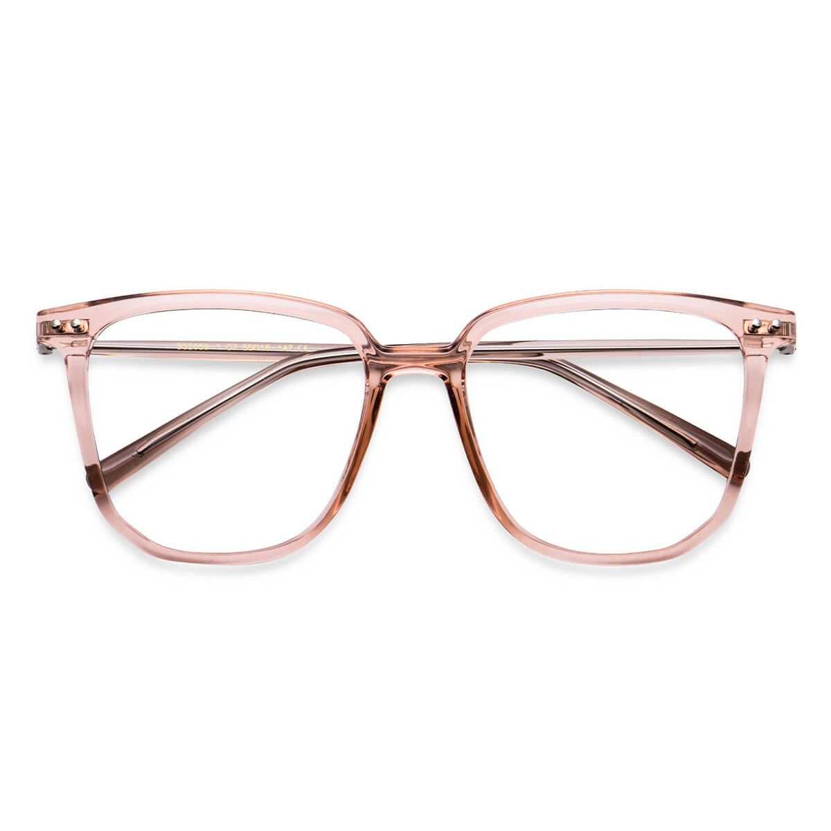 S32059 Square Pink Eyeglasses Frames | Leoptique