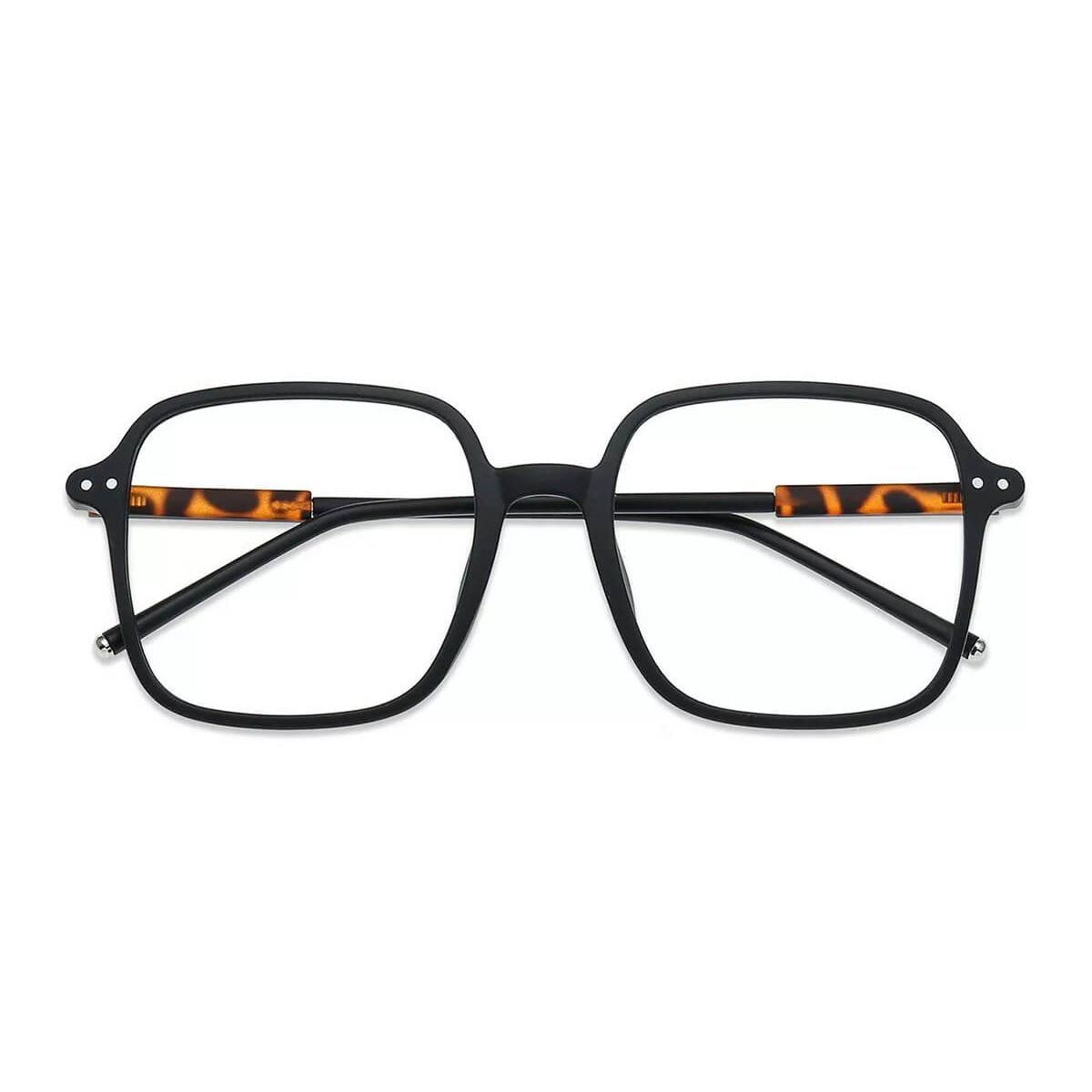 T7269 Square Black Eyeglasses Frames | Leoptique