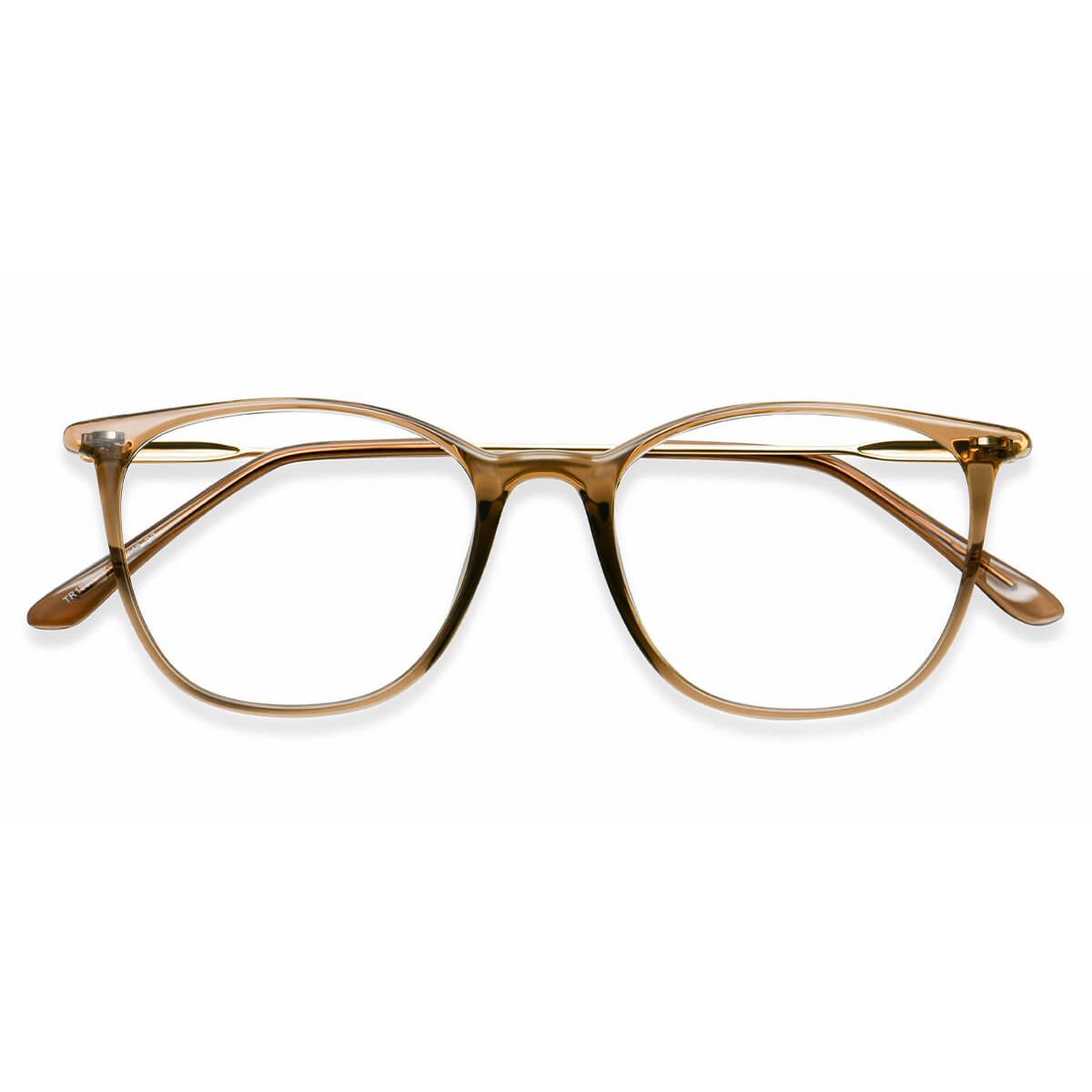 TR1889 Oval Brown Eyeglasses Frames | Leoptique