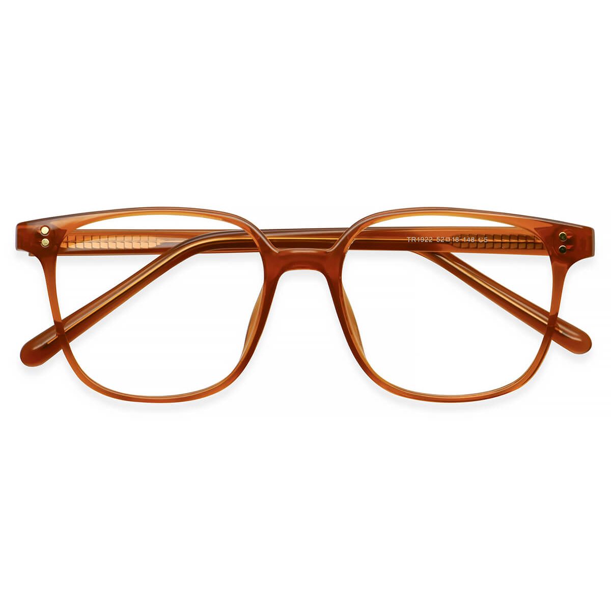 TR1922 Square Orange Eyeglasses Frames | Leoptique